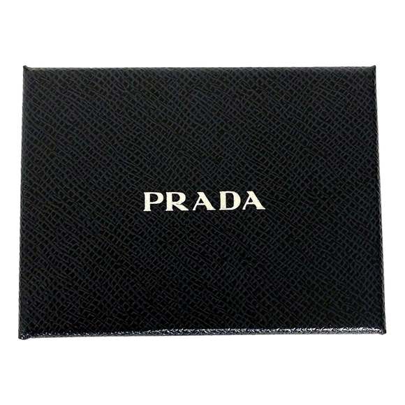 Prada | Bags | Prada Vitello Move Black Leather Logo Plaque Lanyard Cardholder | Poshmark